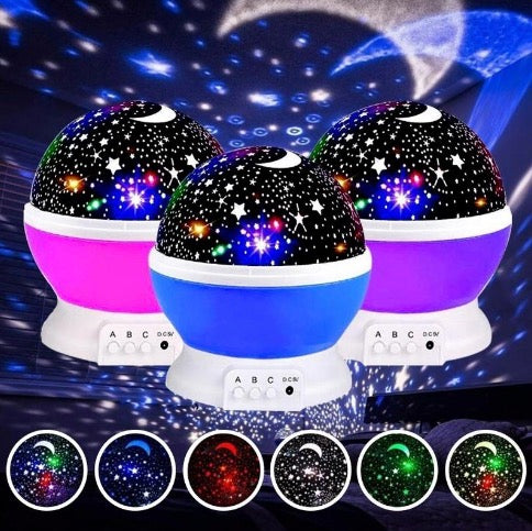 1+ 1 GRATS: Proiector rotativ luna si stele cu functie de rotatie 360 ...